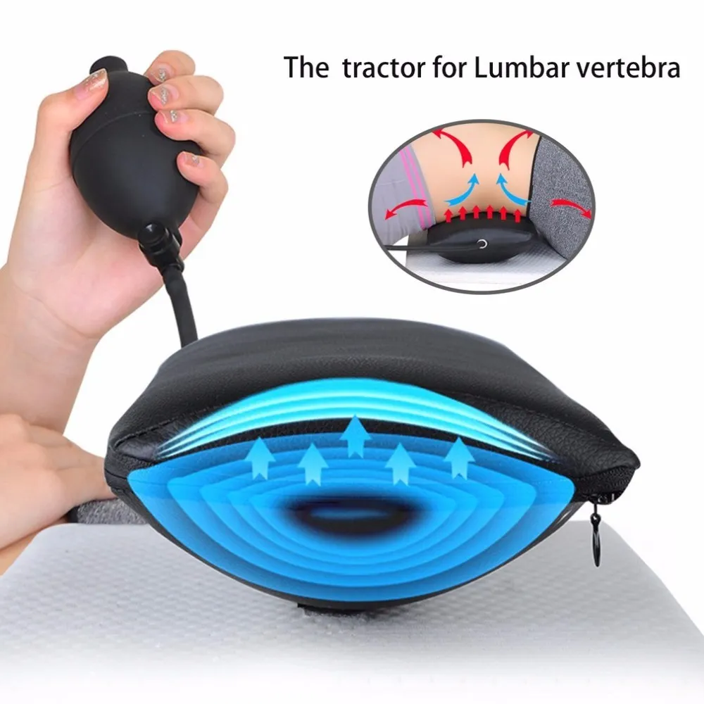 Manual Inflatable Spine Pain Relief Back Massage Cushion Lumbar ...