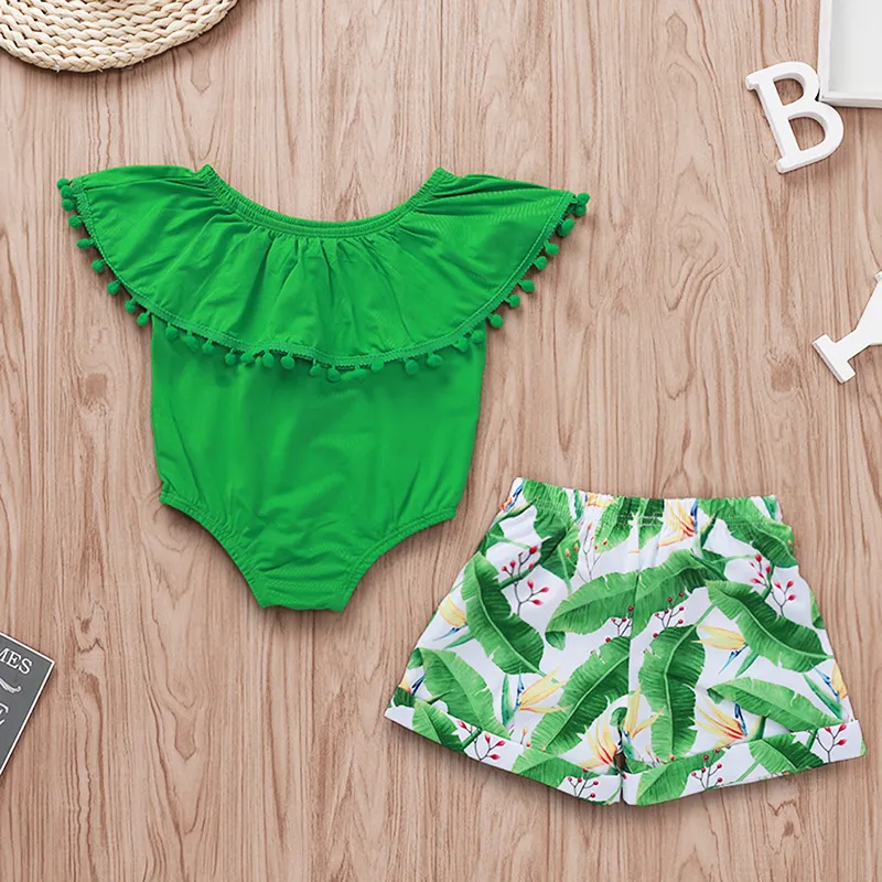 Kids Designer Clothes Girls Outfits Children Lotus Leaf Collar Romper ...