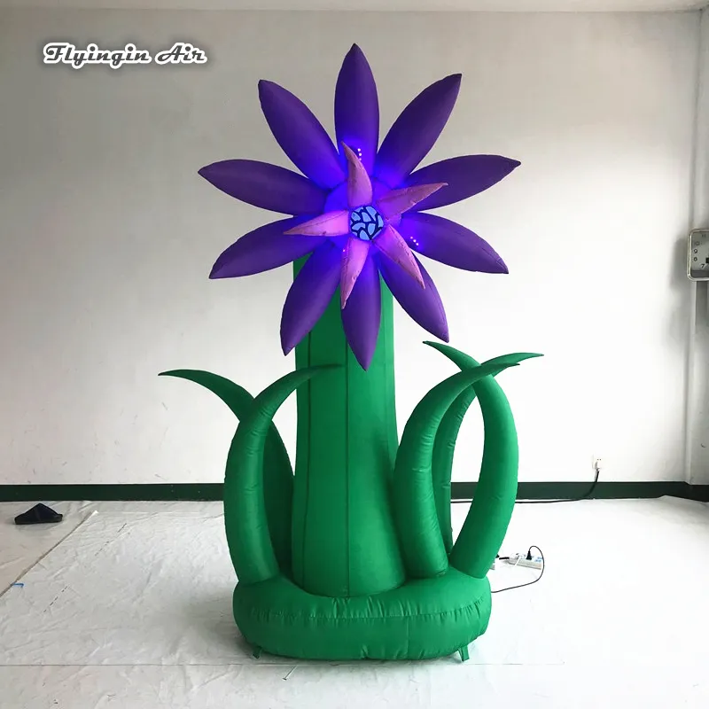 Decorative Inflatable LED Light Up 3m Height Airblown Flower Tree For ...