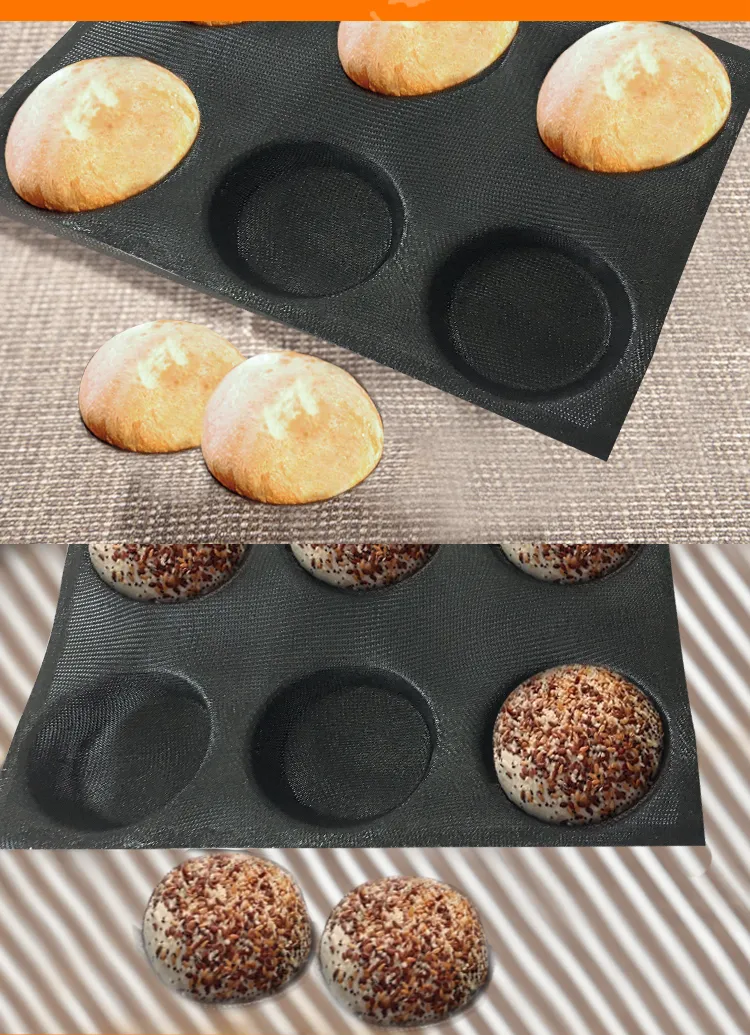 DHgate.com:Silicone Bun Bread Molds, 4-Inch Round Non-Stick Baking ...