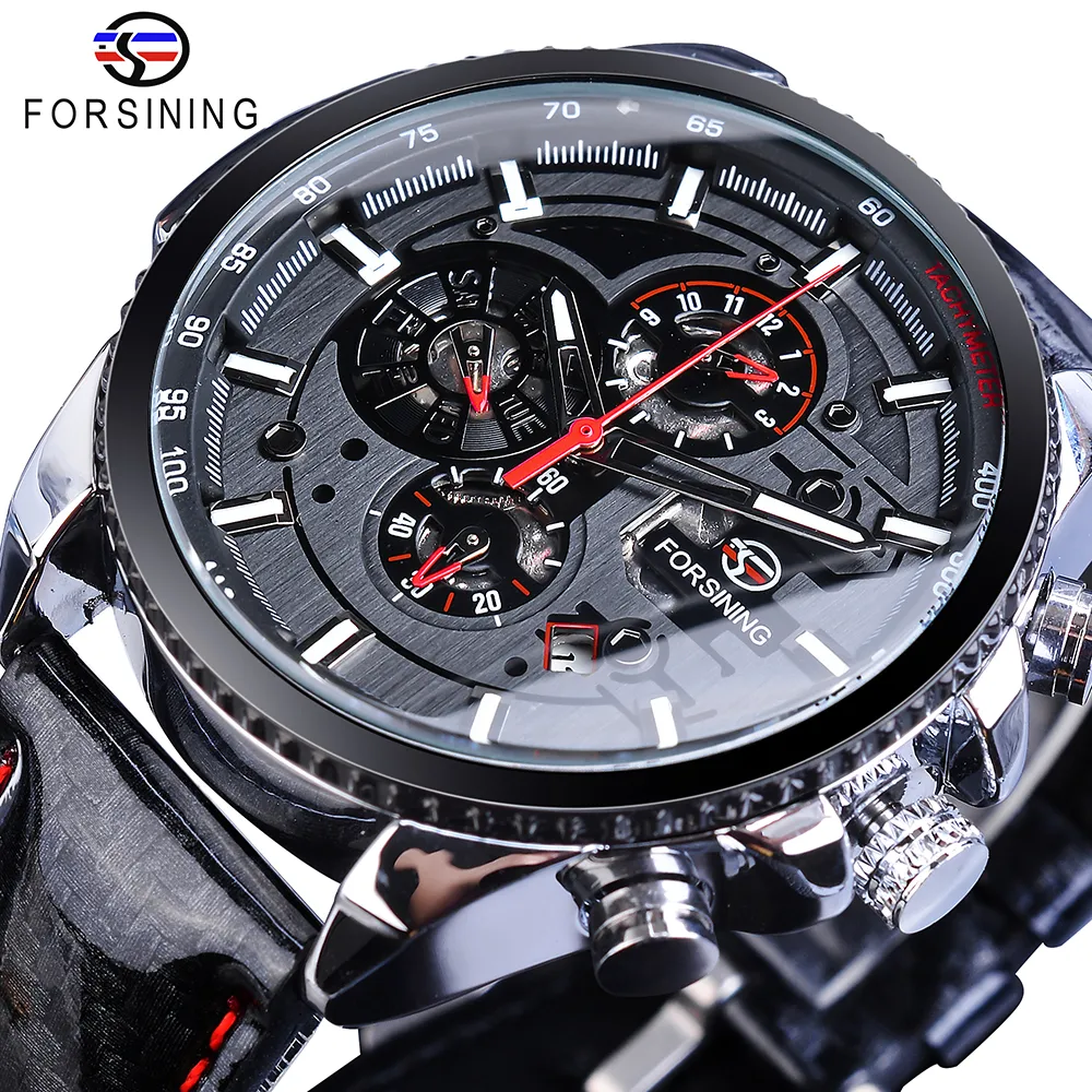 Forsining Mens Mechanical Sport Watch Automatic Self Wind Wristwatch ...