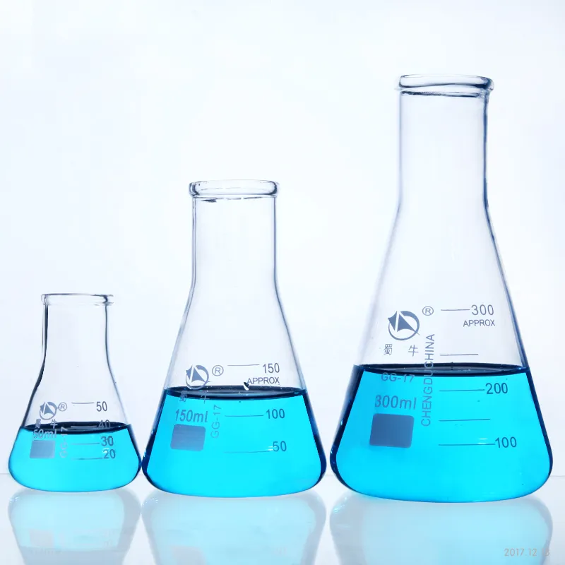 Lab Supplies Wide Neck Big Mouth High Quality Triangle Glass Flask ...