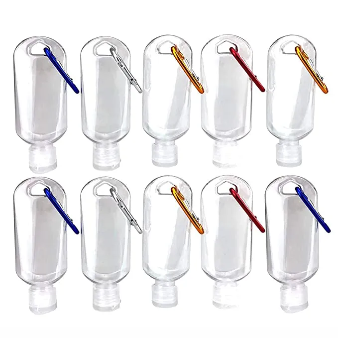 Wholesale Clear Keychain Bottles 2oz/50ml Refillable Plastic Containers ...