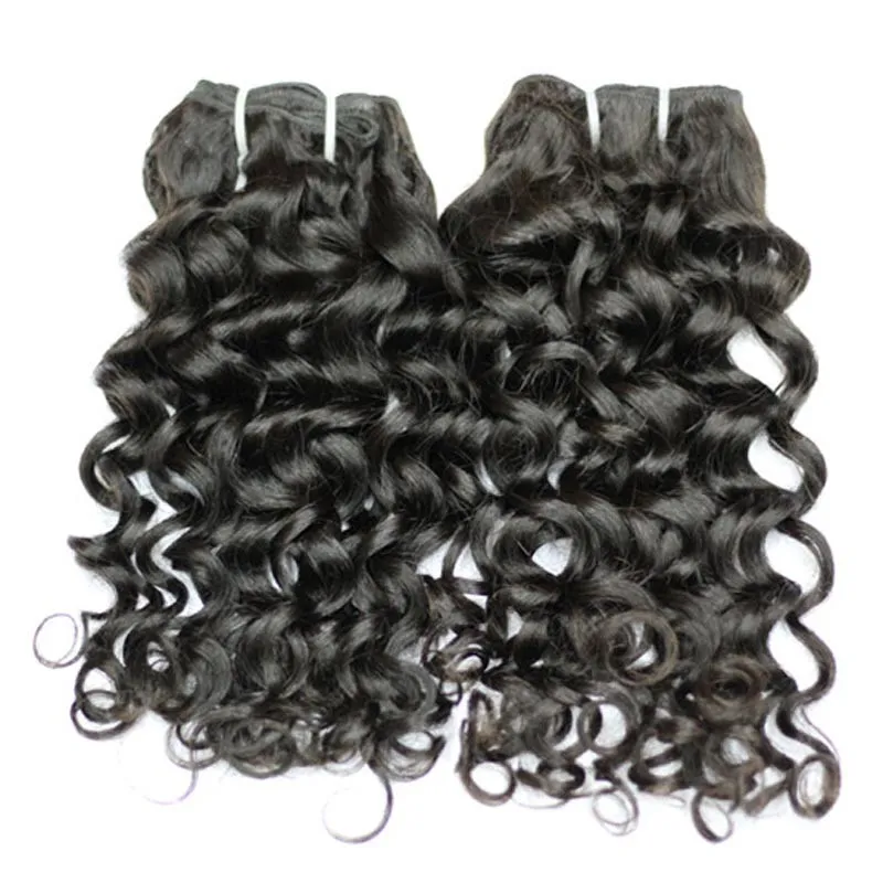 Nice Brazilian Curly Virgin Virgin Human Hair Bundles Weft Italian ...