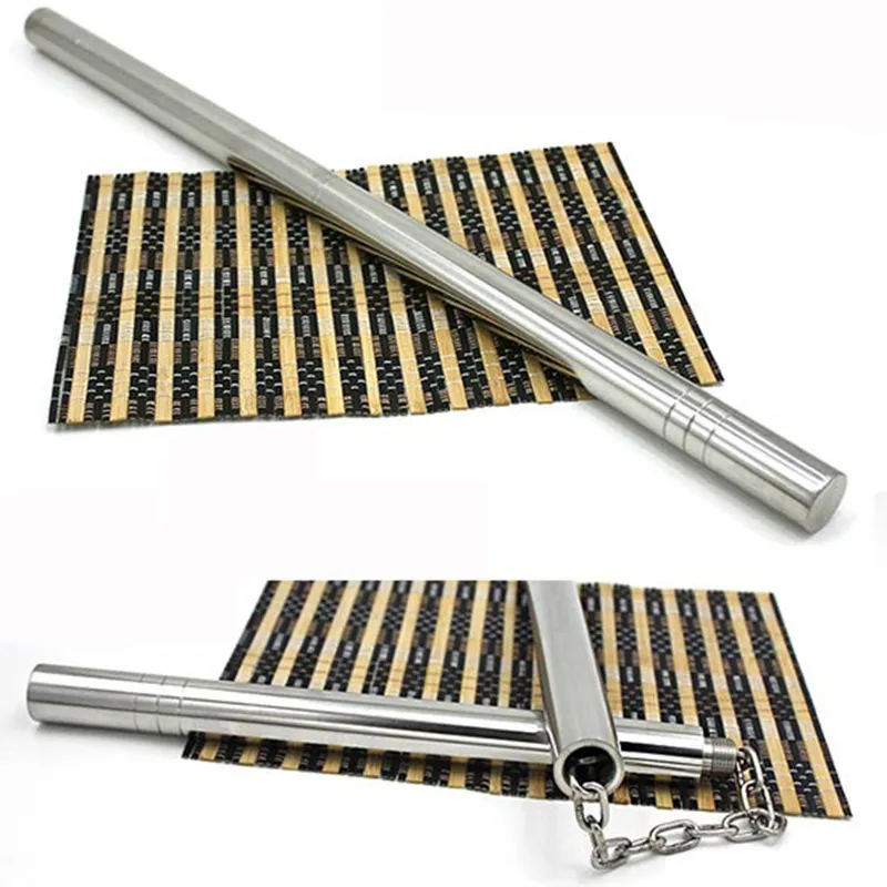 Dragon Carved Nunchucks - 2-in-1 Stainless Steel Nunchaku, Silver ...