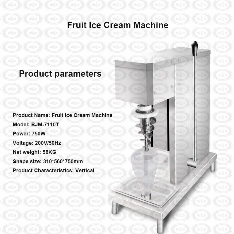 Commercial Fruit Ice Cream Mixer Frozen Yogurt Mixer Fruit Frozen ...