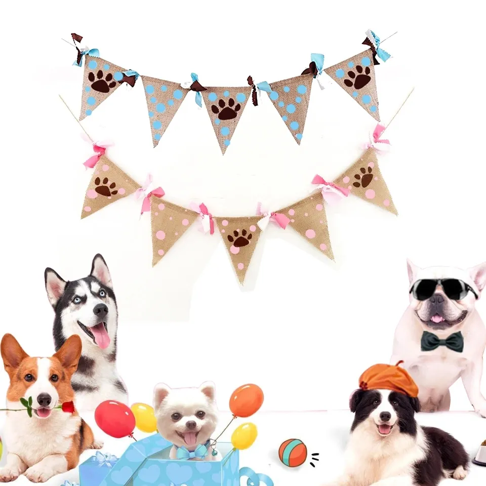 Dog Paw Dot Pennant Etsy Banner Bunting Garland Etsy Banner For Pet ...