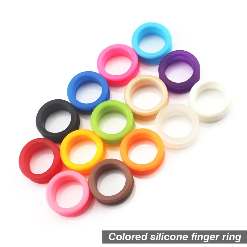 Silicone Wedding Rings: Colorful Scissor Rings Flexible Finger Guards ...
