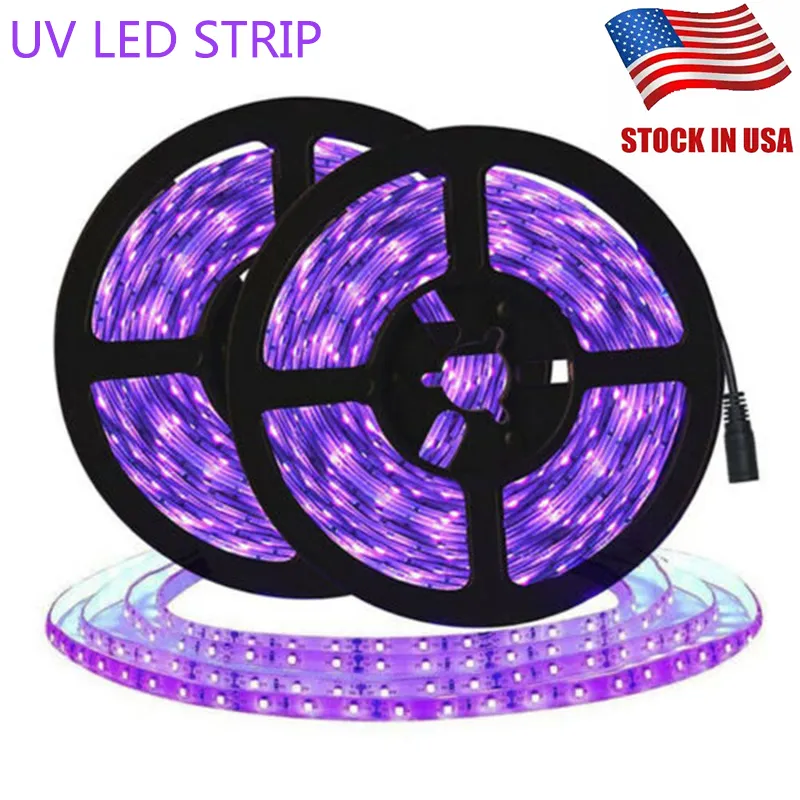 300LEDs UV Ultraviolet LED Strip Lights, DC12V Purple LED Tape Cabinet ...