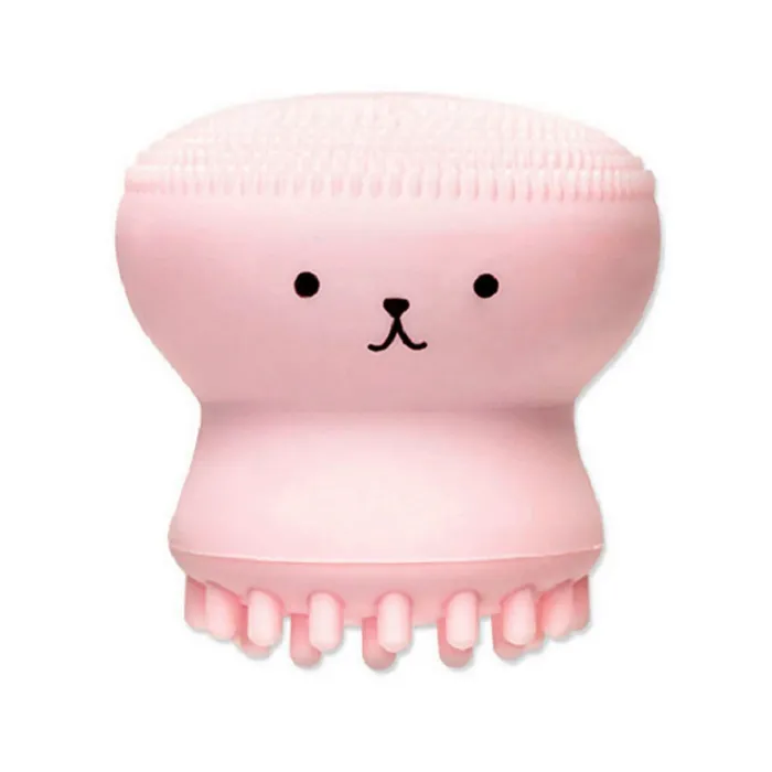 New Cartoon Cute Facial Cleansing Exfoliator Cute Silica Gel Massage ...
