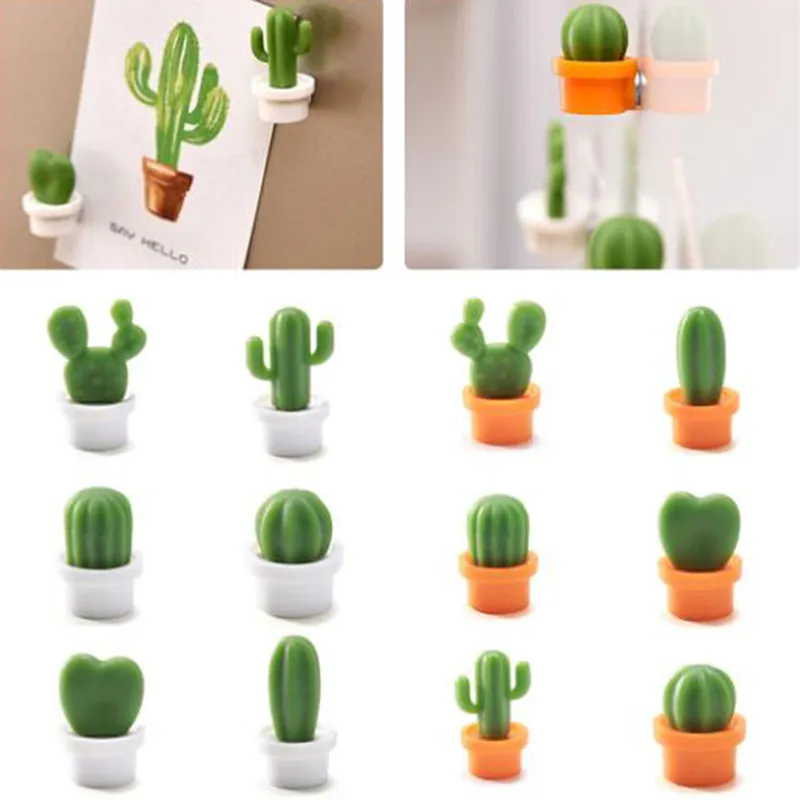 Fridge Stickers Decorative Succulent Plant Magnets, Miniature Cactus ...