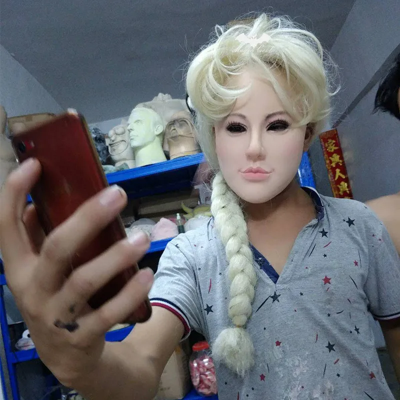 Realistic Human Skin Disguise Self Realistic Face Masks For Halloween Latex Silicone Sunscreen