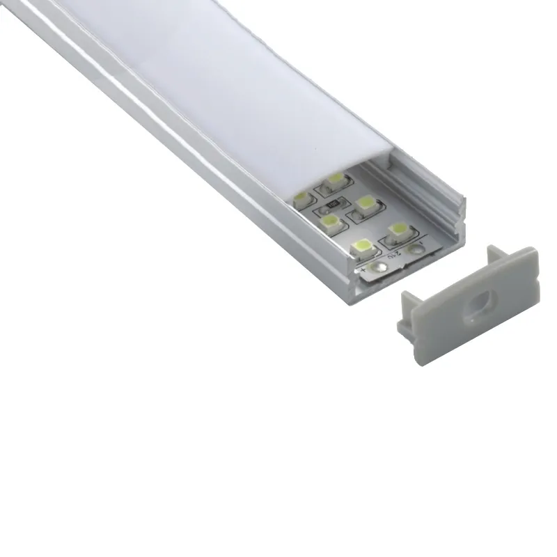 LED Strip Aluminum Channel U Shape Thin Recessed LED Housing For Wall ...