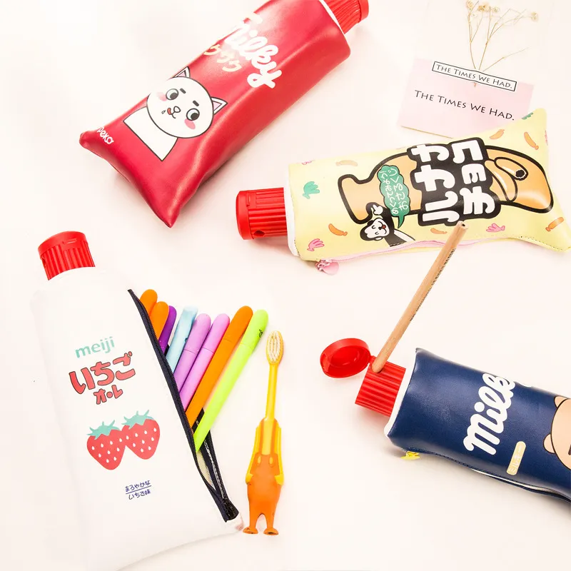 Cartoon Toothpaste Pencil Case For Students Large Capacity, Pencil ...