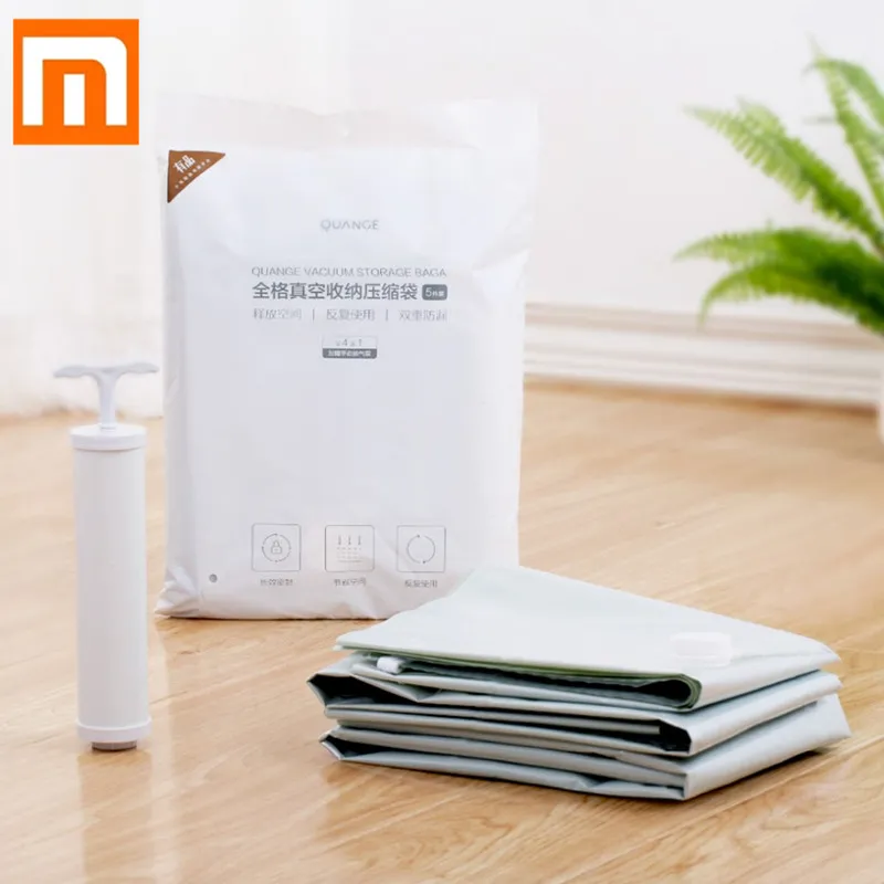 Xiaomi Youpin Vacuum Compressed Storage Bag with Hand Air Pump 80×60×40 ...