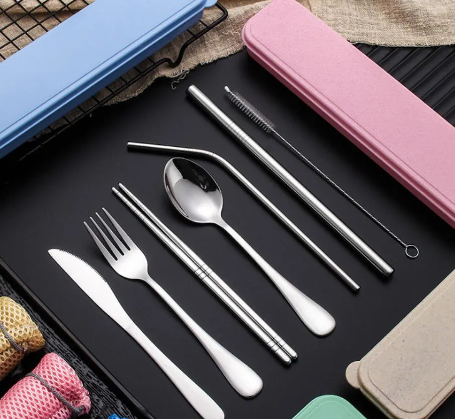 Stainless Steel Flatware Set Portable Cutlery Set For Outdoor Travel ...