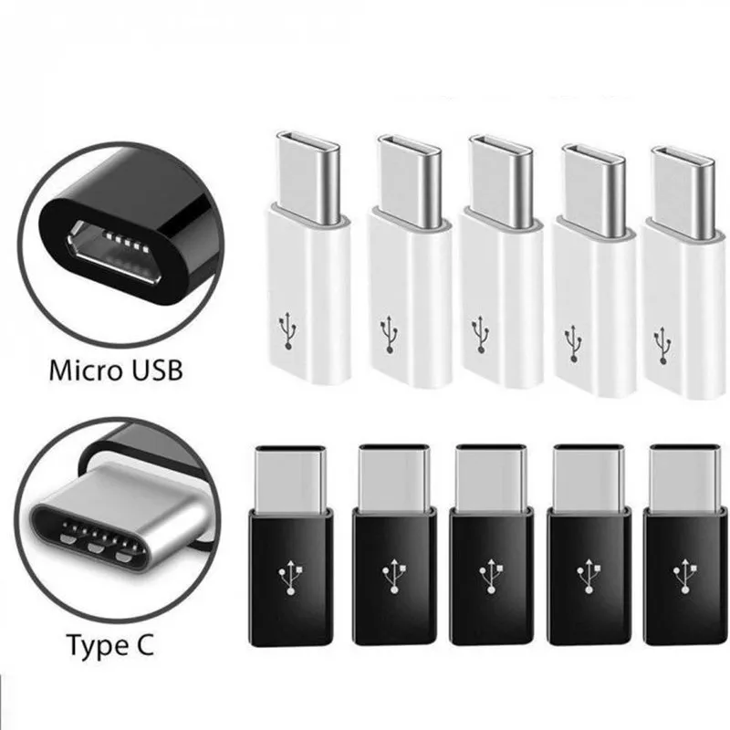 Micro SD To USB C Adapter Charge Data Converter, Type C Male To Micro ...
