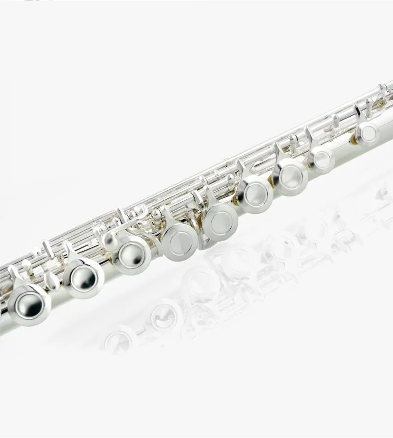 16 Hole Closed E Key Flute, Cupronickel, Silver Plated, Professional ...