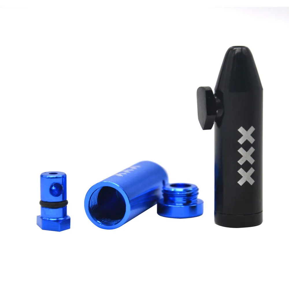 New Bullet Rocket Shaped Aluminum Snuff Snorter Sniffer Dispenser Nasal ...
