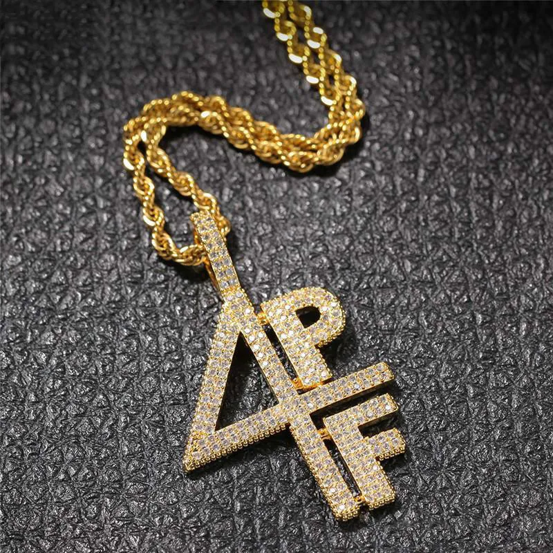 Iced Out 4PF Pendant Necklace - Silver Plated Lab Diamond Chain, Hip ...