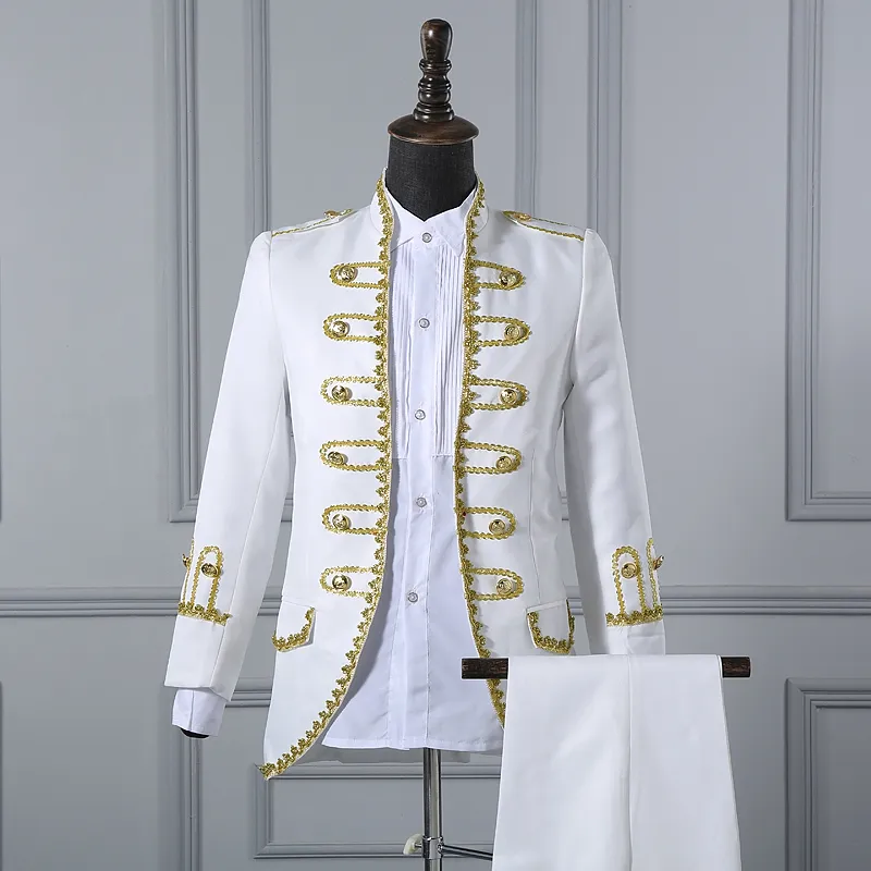 Premium Quality Mens Formal Costumes: European Retro Wedding Outfits ...