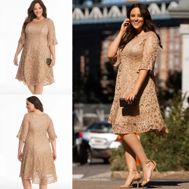 DHgate.com:Affordable Plus Size Lace Prom Dresses: Sequined Short ...