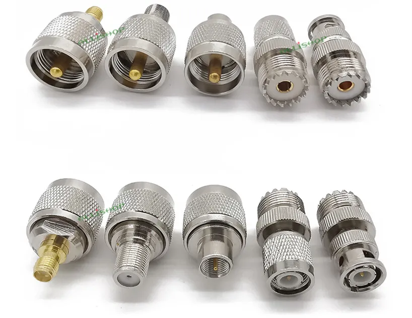 20 Type Set UHF PL259 SO239 Mini UHF Adapter Kits To SMA/BNC/MCX/FME/F/TNC/Mini UHF RF Coaxial ...