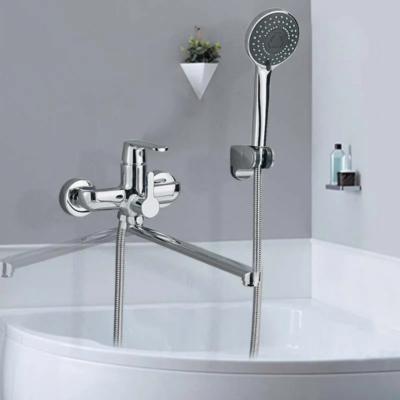 DHgate.com:Chrome Rotatable Tub Faucet: Single-Handle Wall Mounted ...