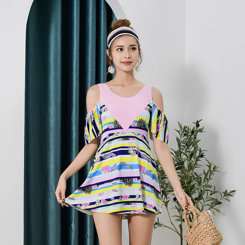 2023 Women's One Piece Skirted Swimsuit M&S Sexy, Slim, Strapless ...