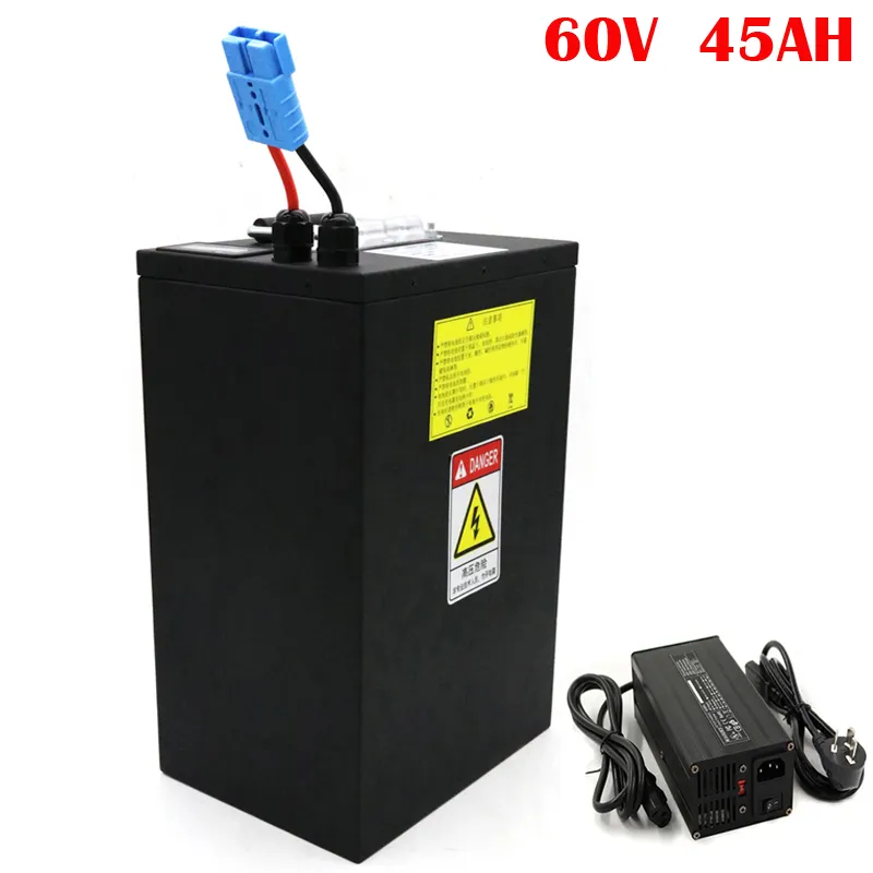 60V 45Ah Lithium-Ion Battery Pack - High Capacity Rechargeable Battery ...