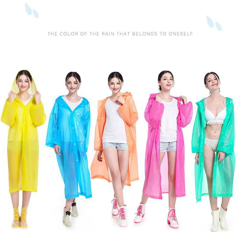 EVA Thickened Solid Waterproof Raincoat Long Outdoor Travel Rainwear ...