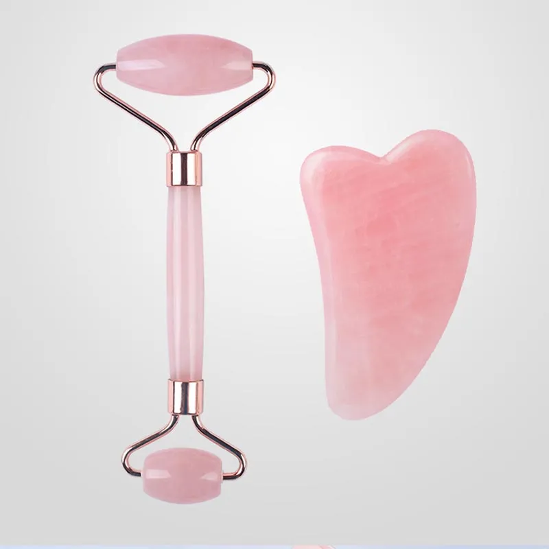DHgate.com:Rose Quartz Jade Roller Face Massager, Facial Massage Tool for Face, Neck and Body ...