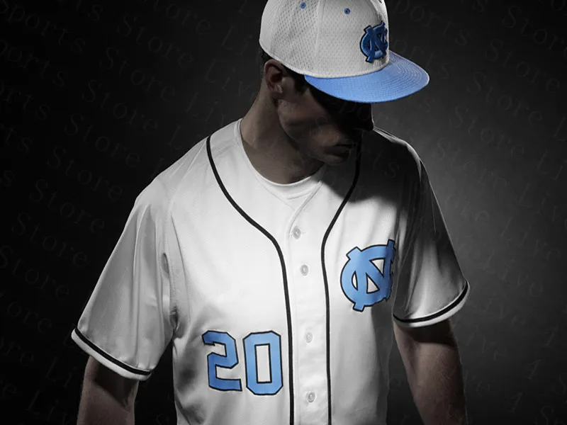 Custom Carolina Tar Heels Baseball Jersey, Chen37 Design, UNC Wears, 40 ...
