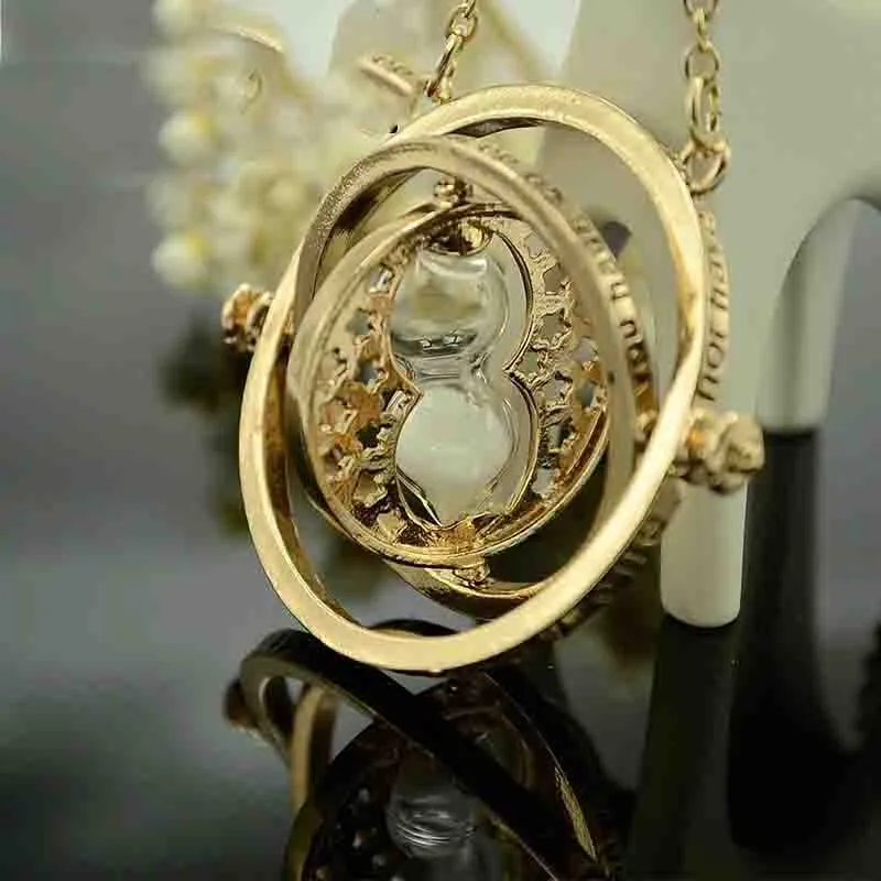 Time Reversal Hourglass Necklace: Magical Rotatable Time Converter ...