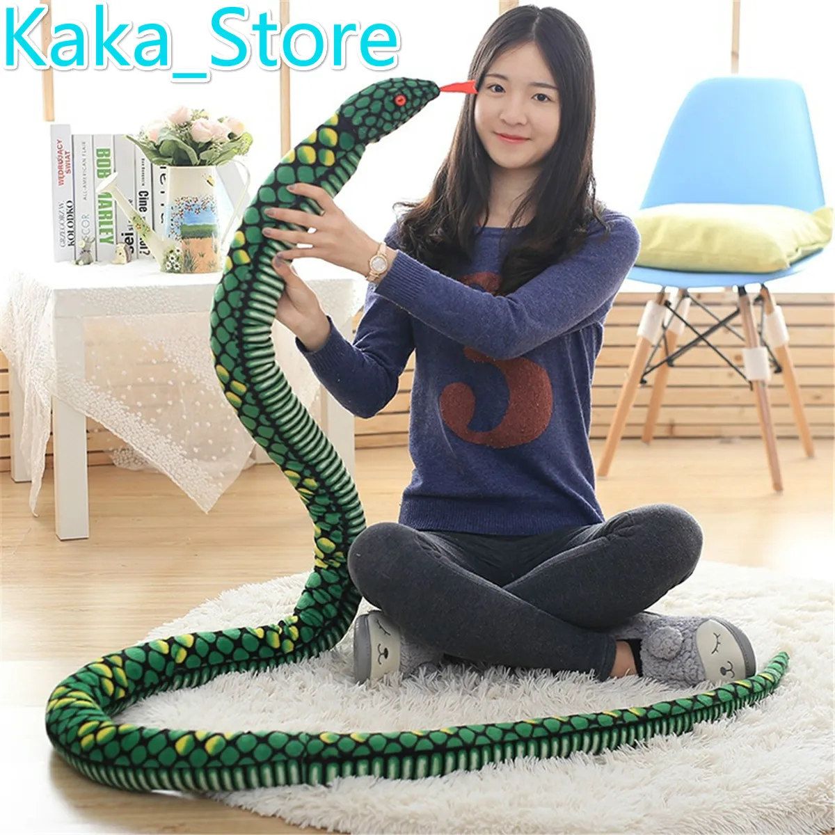 Realistic Giant Plush Snake Toy 2024 Big Soft Boa Constrictor Stuffed ...