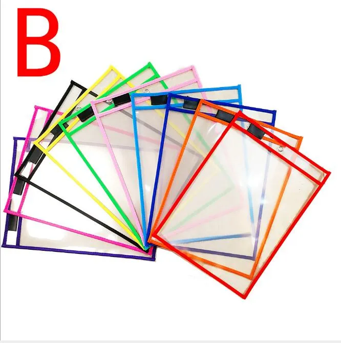 Wholesale A4 Transparent PVC Students Sewing Dry Wipe File Bags ...