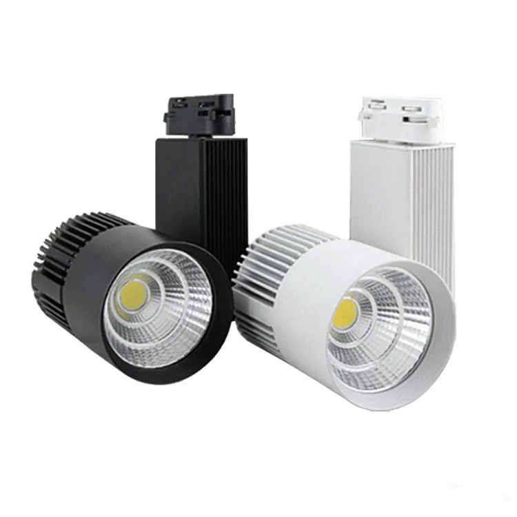 ₩43730에서 Led Cob 트랙 조명 20w 디 밍이 가능한 레일 조명 스포트 라이트 의류 신발 가게 블랙 화이트 바디