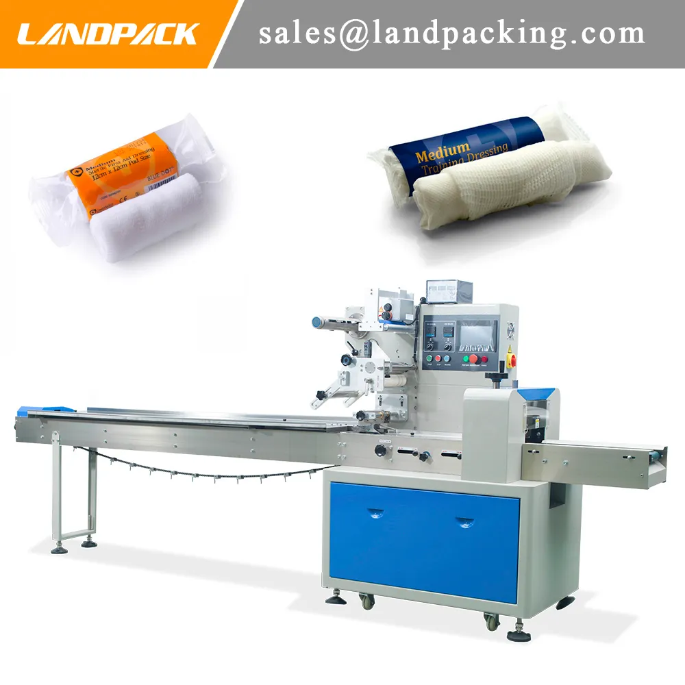 Automatic Bandage Flow Wrap Machine Pillow Type Packing Medical ...
