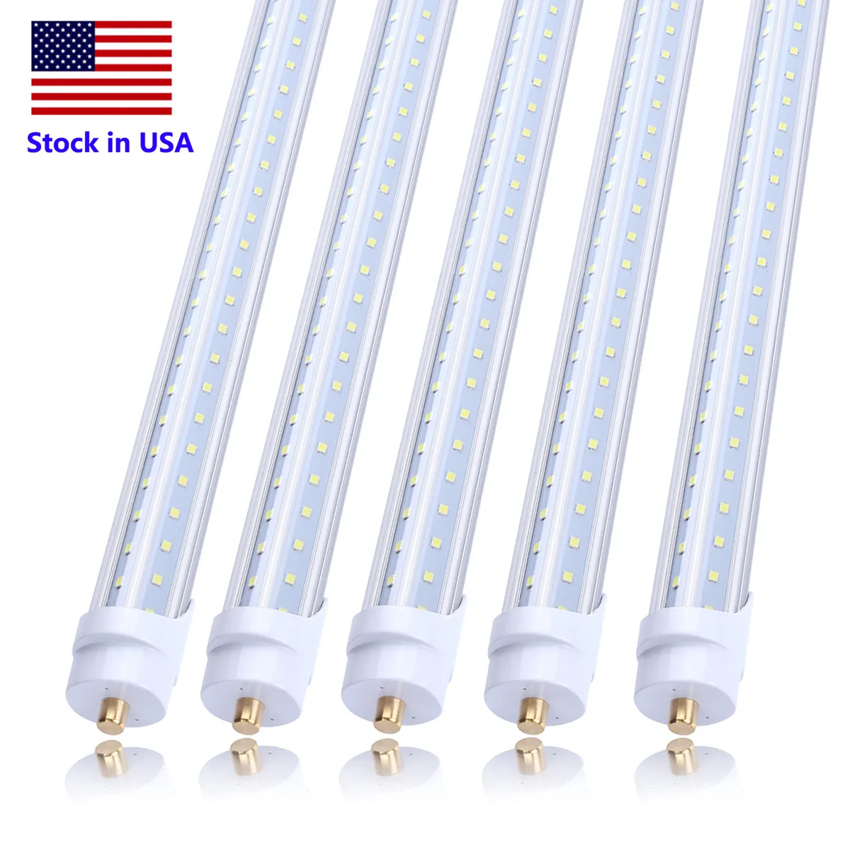 8 LED Bulbs 8ft Tube Lamp Single Pin FA8 T8 LED Tubes Light 8 Ft 8Feet ...