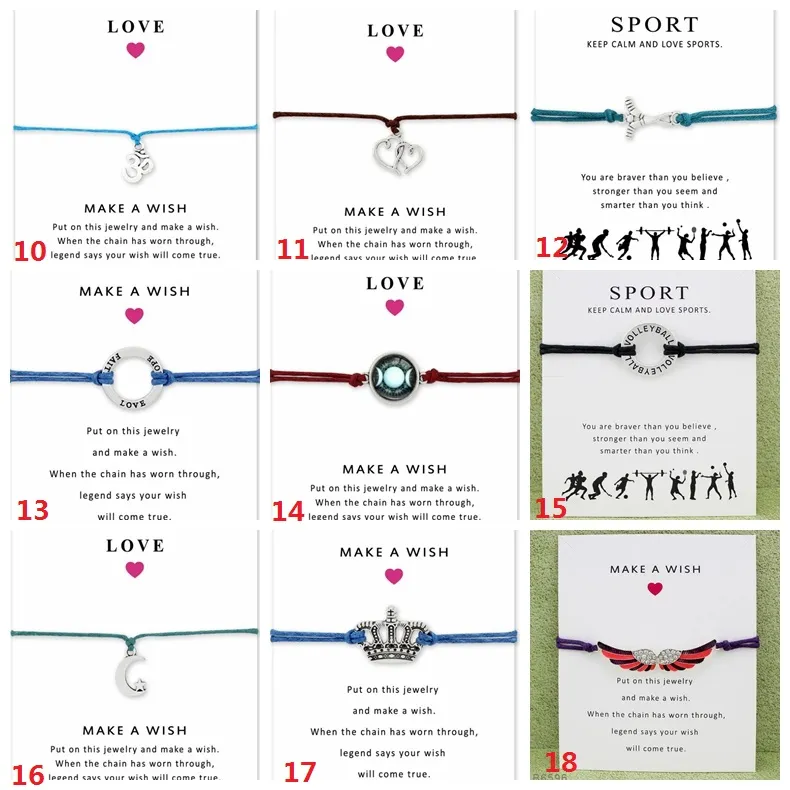 Friendship Charm Bracelets For Friends Adjustable Cord Wish Bracelet ...