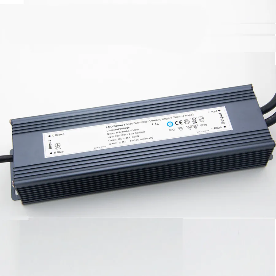 Dimmable LED Driver - 80W-360W IP66 - AC to DC 12V/24V Power Supply ...