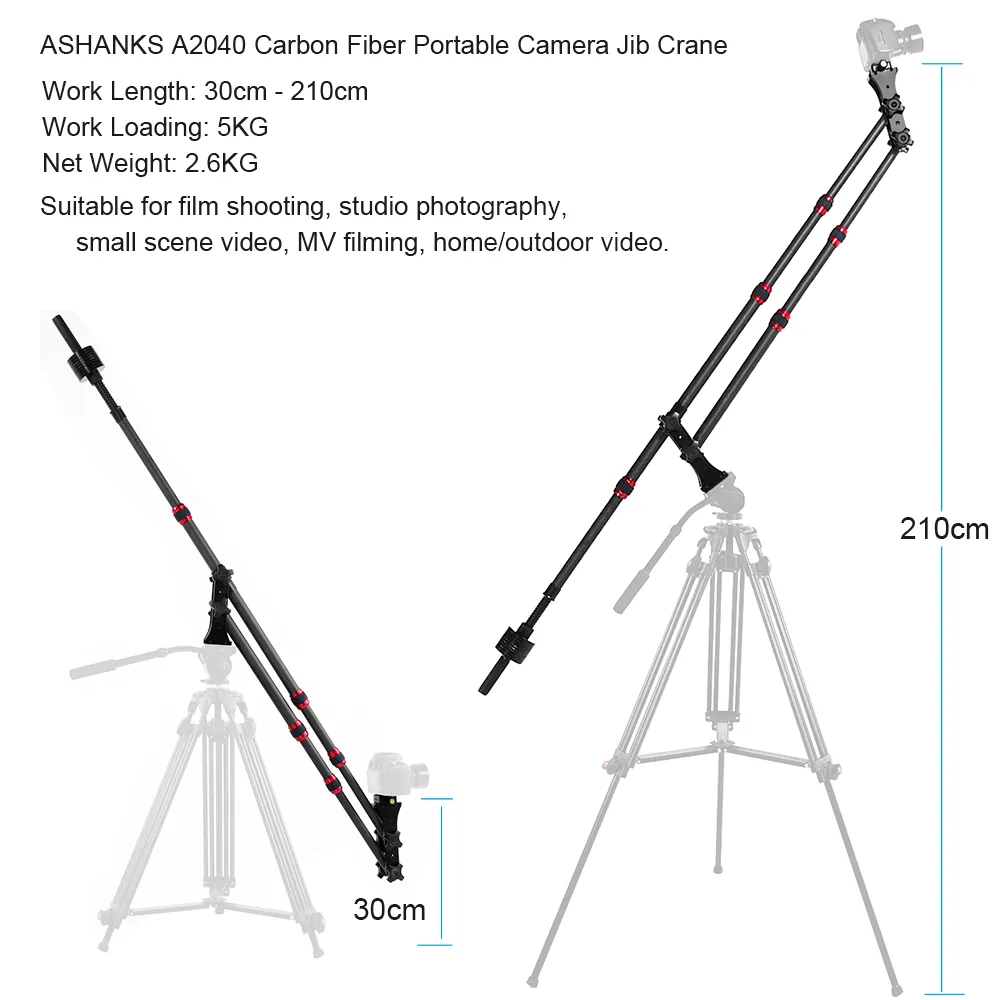 Carbon Fiber MINI Jib Crane Portable Jib Arm For Photography Tripod ...
