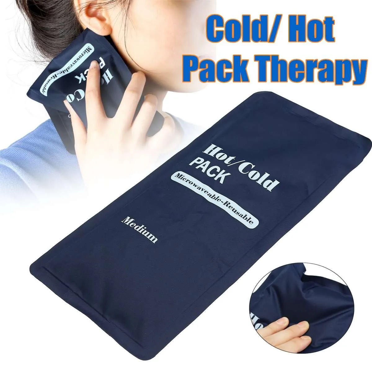 Soft Reusable Hot Cold Therapy Pack Gel Pad: Ice Cooling Heating Pads ...