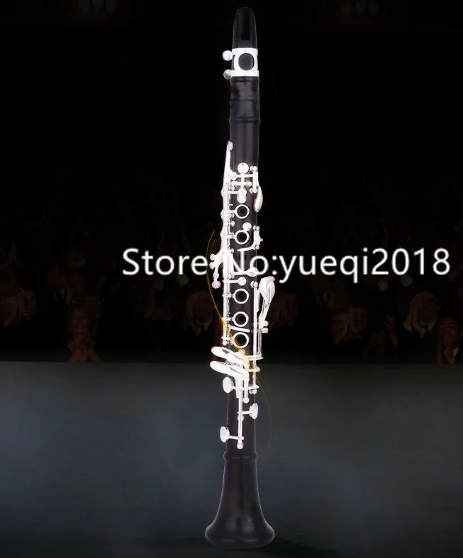 New 17 Key E Flat Clarinet - Premium Ebony Wood, Silver Plated Keys ...