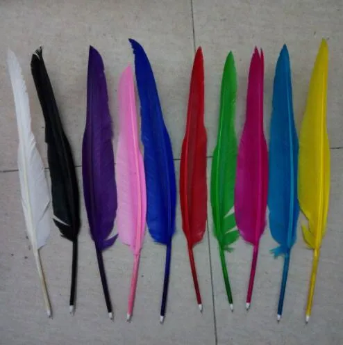 Wholesale Popular Goose Quill Feather Ballpoint Pens For Wedding, Party ...