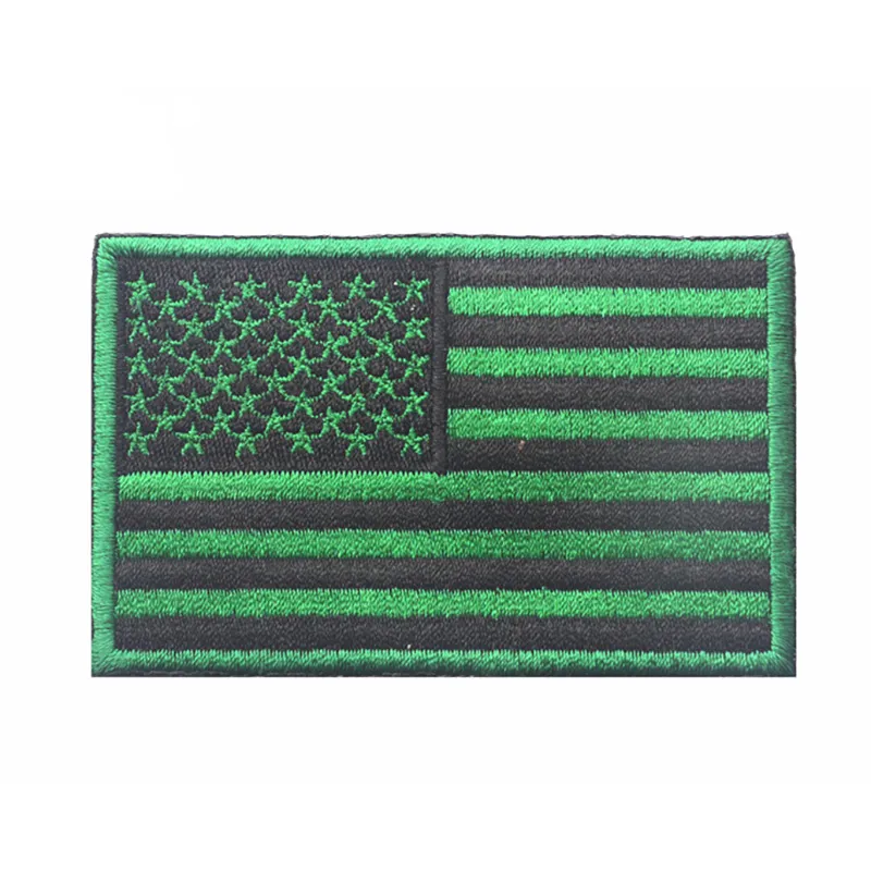 US Flag Tactical Military A Patch Gold Border American Flag On A Patch ...