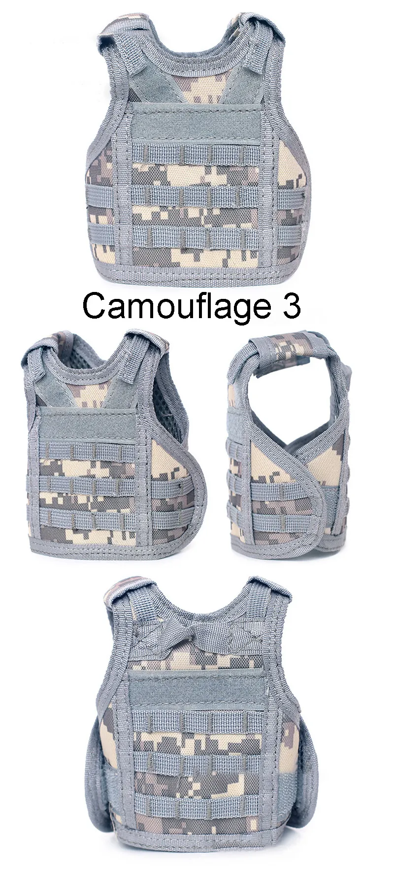 Military Molle Beverage Koozie Vest With Adjustable Shoulder Straps ...