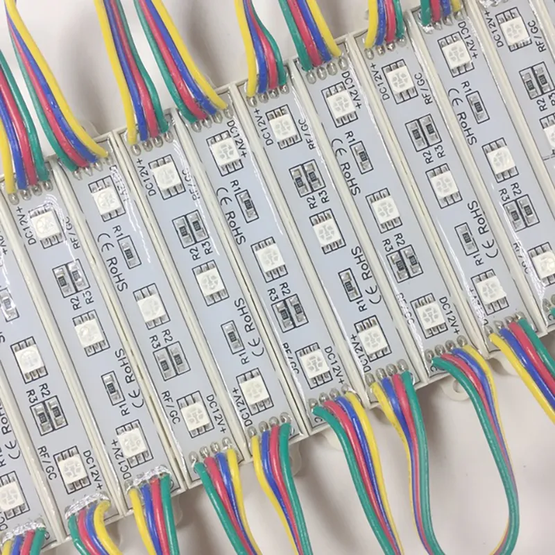 RGB LED Modules - DC12V IP65 Waterproof 5050 SMD, 3 LED String, Perfect ...