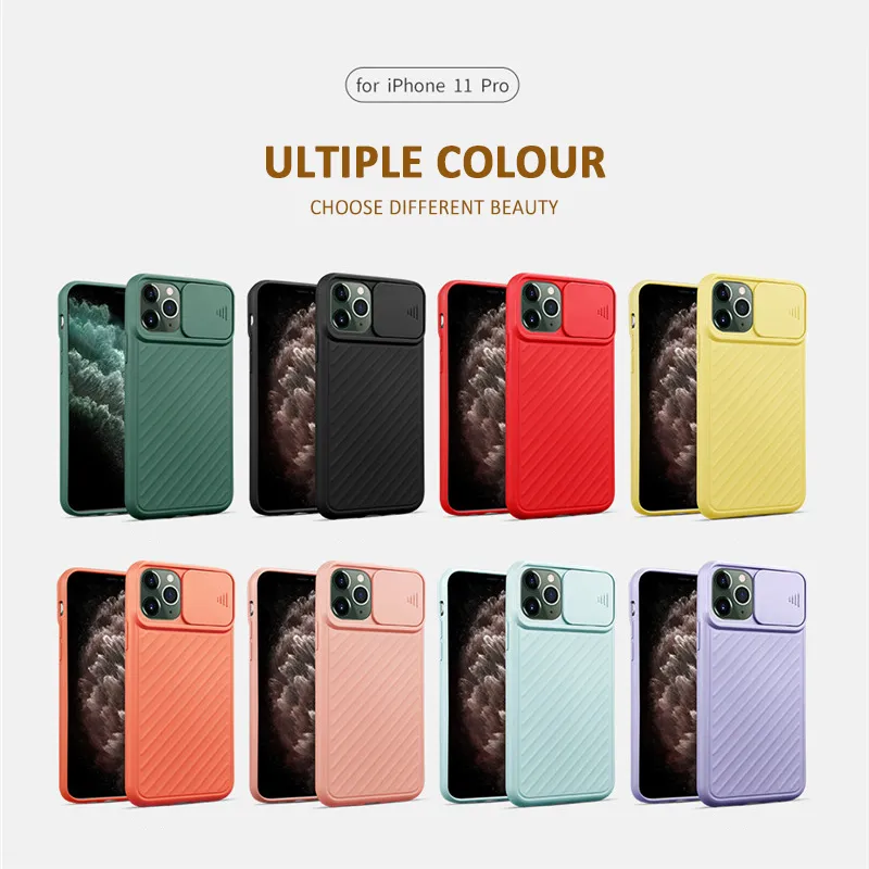 Shockproof Push Camera Protector Phone Case For IPhone 11 Pro Max Xs ...