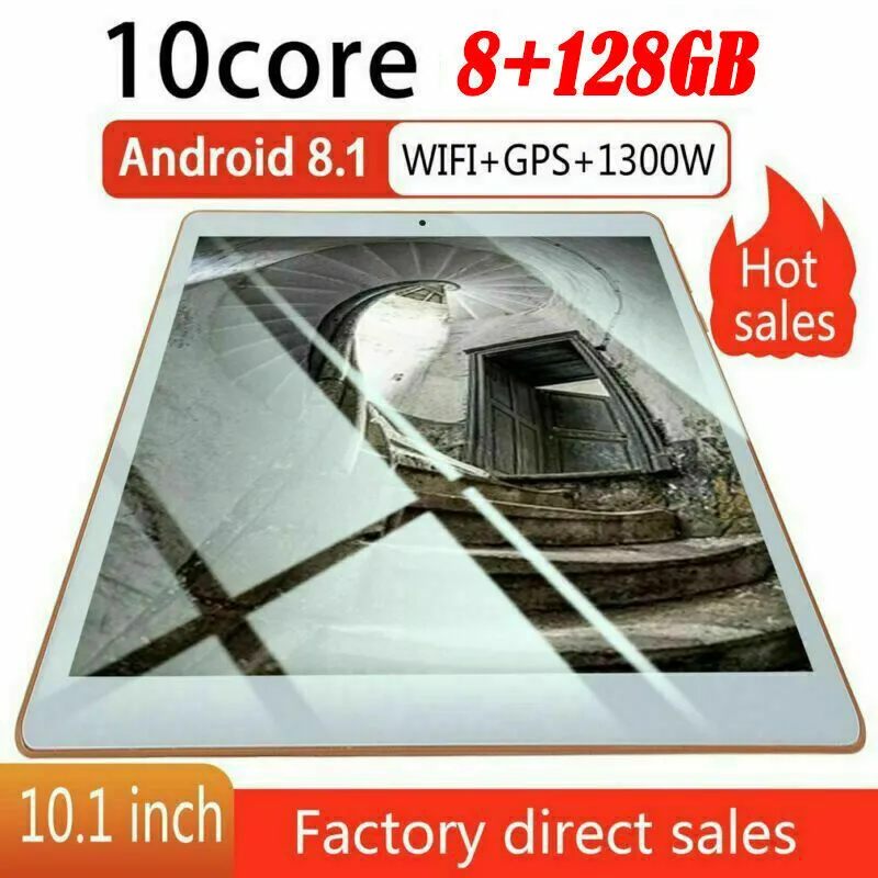 1'' Android Tablet - 8GB RAM, 128GB Storage, Ten-Core Processor, Dual ...